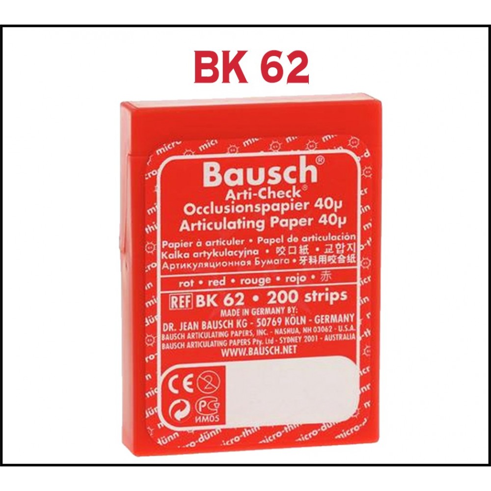 Buy Articulating Paper 40 Microns Pre-Cut BK 62 BAUSCH Online ...